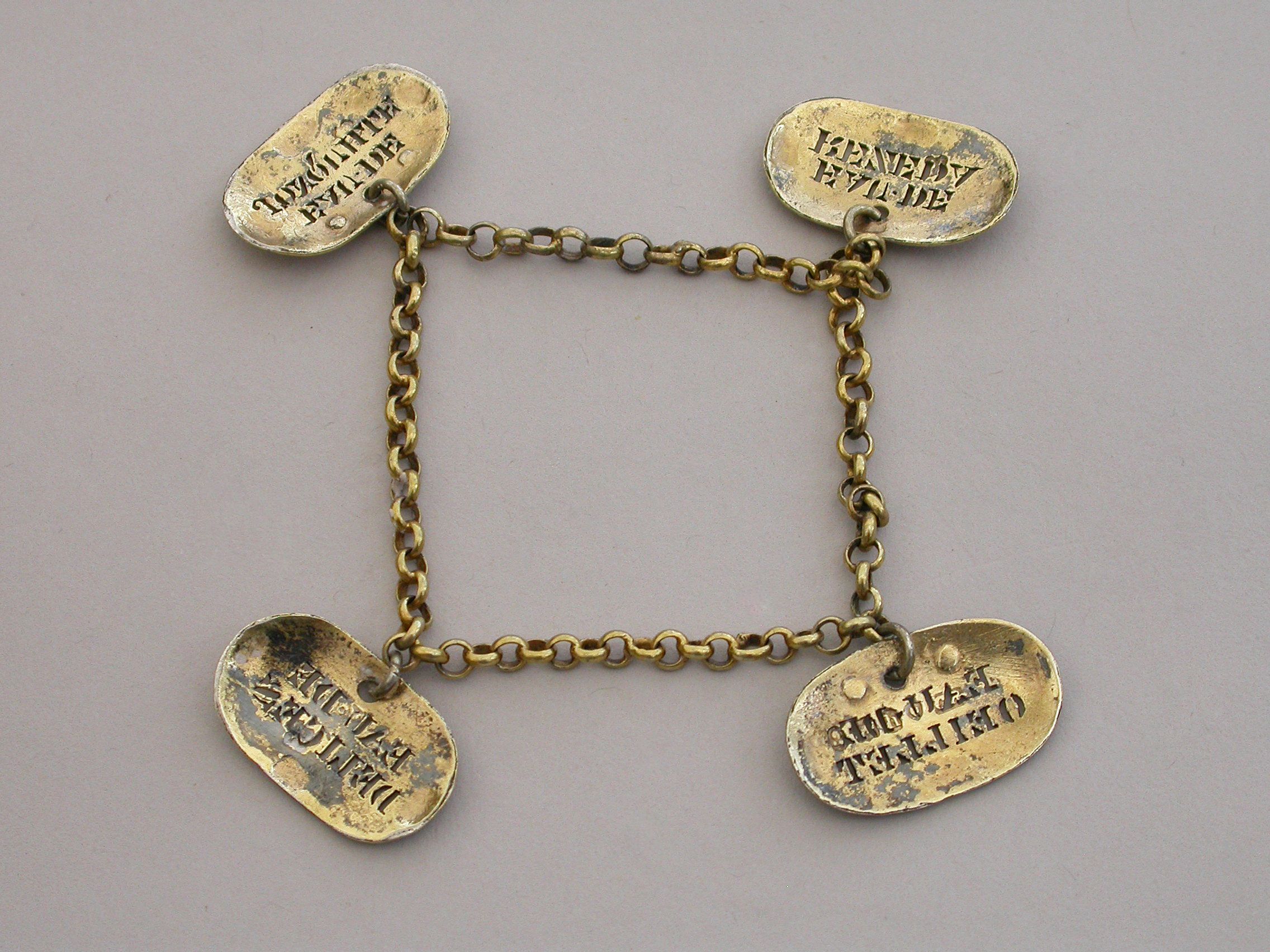 Rare Set of 4 George IV Silver-Gilt Boudoir Labels by Thomas & James ...