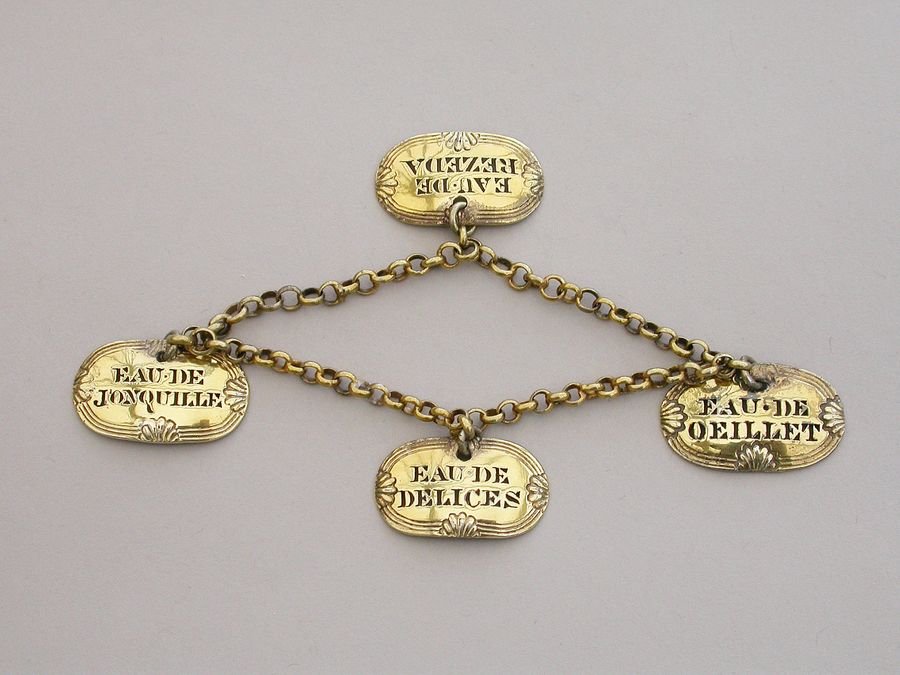 Rare Set of 4 George IV Silver-Gilt Boudoir Labels by Thomas & James ...