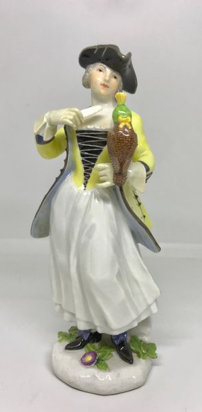 Meissen Figure of a Lady Falconer - W W Warner Antiques